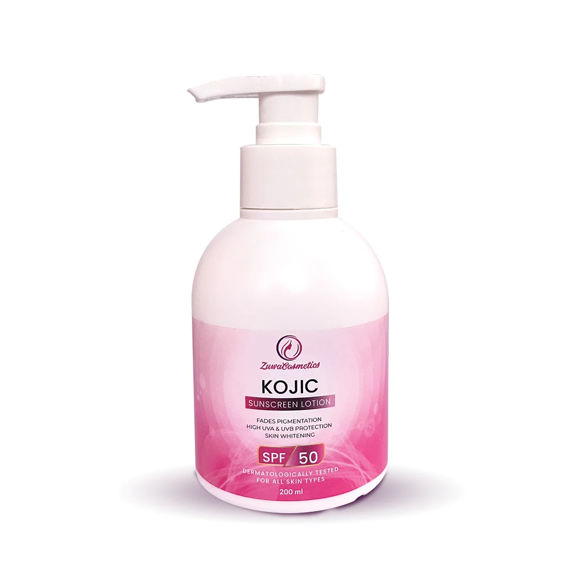 Kojic Acid Sunscreen Lotion SPF 50-200 ml - Zuwa Cosmetics | Zuwa Cosmetics